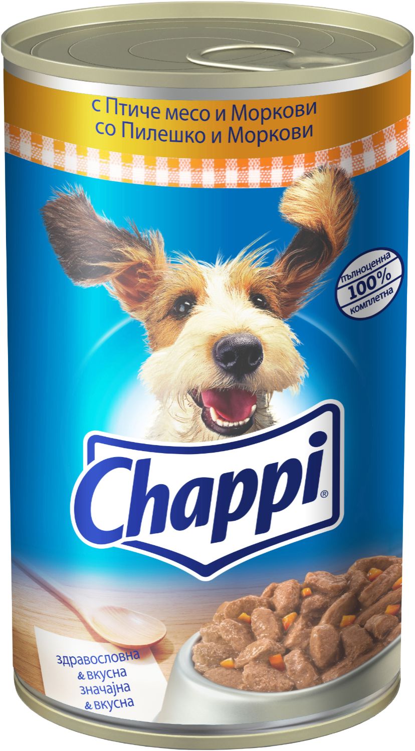 Chappi - Консерва за кучета с птиче месо и моркови - store.bg